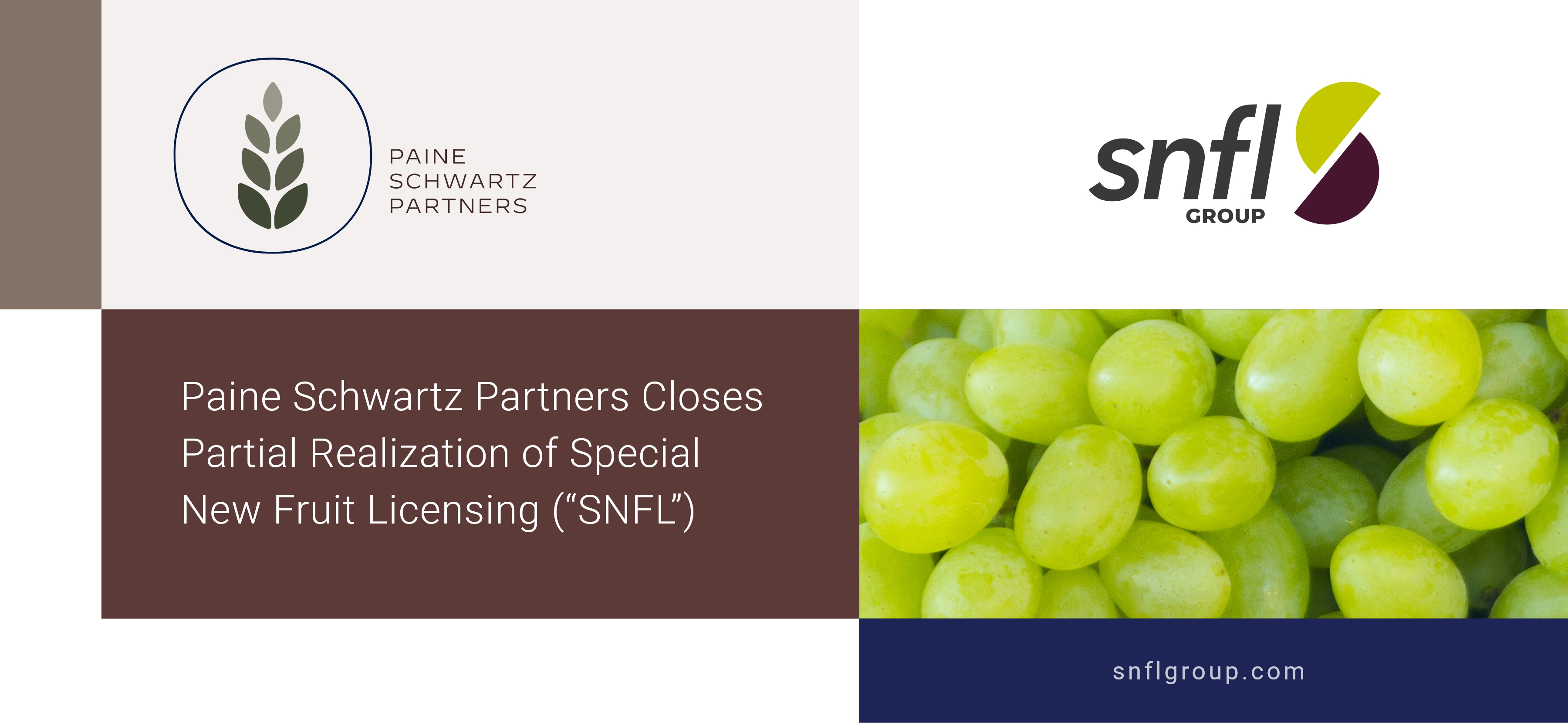 Paine Schwartz Partners Closes Partial Realization of Special New Fruit ...